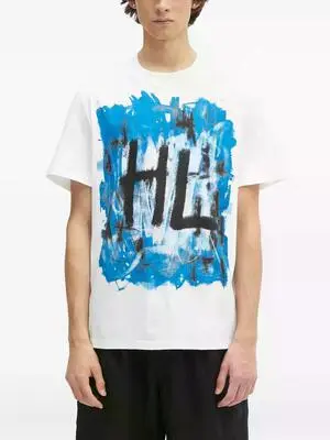 Helmut Lang Logo-print Cotton T-shirt - White