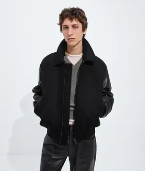 Bottega Veneta Wool And Leather Blouson