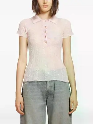 HAIKURE Laurie Cable-knit Polo Shirt