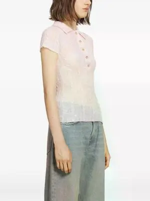 HAIKURE Laurie Cable-knit Polo Shirt