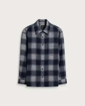 A.p.c. Malaury Check Wool Overshirt In | Size: | Wool/polyamide | End Clothing - Light Grey