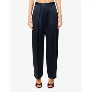 Victoria Beckham Cecilia Crepe-back Satin Trousers