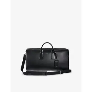Sandro Brand-tab Leather Weekend Bag - Black