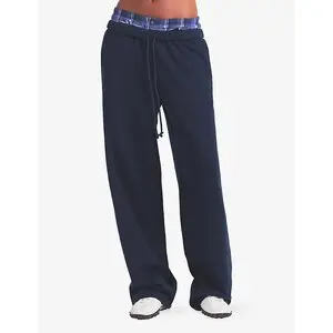 SKIMS Classic Straight-leg Cotton-fleece Trousers