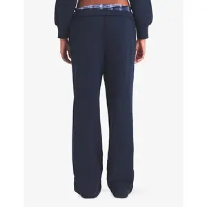 SKIMS Classic Straight-leg Cotton-fleece Trousers