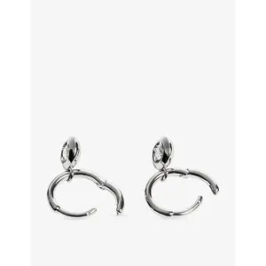 Monica Vinader Round Sterling- And Lab Grown Diamond Huggie Earrings