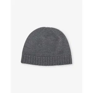 Bottega Veneta Brand-embroidered Wool Beanie - Grey