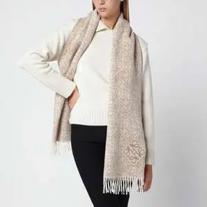 Loewe Anagram Wool And Cashmere Scarf