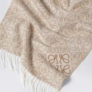 Loewe Anagram Wool And Cashmere Scarf