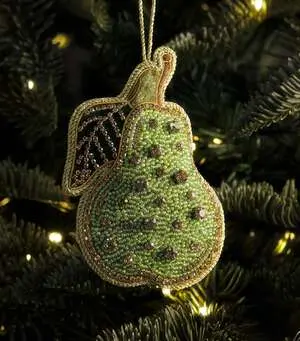 Tinker Tailor Beaded Pear Tree Decoration