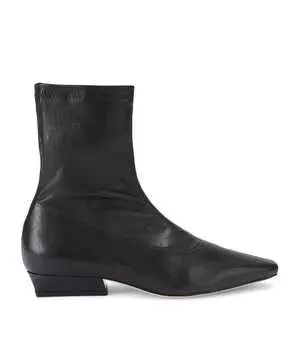 Staud Leather Wally Sock Ankle Boots - Black