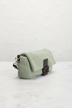 Fendi Knit Baguette Shoulder Bag