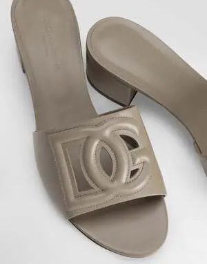 Dolce & Gabbana Karol Smooth Calfskin Mules Sandals And Wedges Leather - Beige