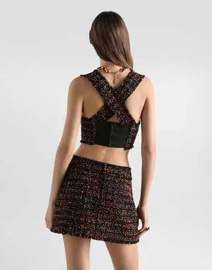Dolce & Gabbana Tweed Top Shirts And Tops