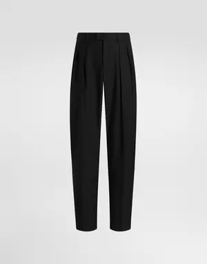 Dolce & Gabbana Wool Gabardine Trousers Pants And Shorts Wool - Brown