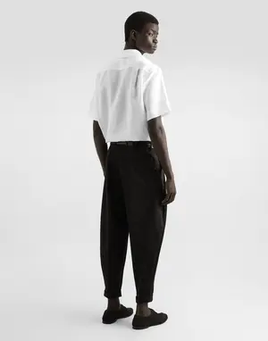 Dolce & Gabbana Three-button Short-sleeved Linen Shirt Shirts Linen