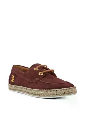 BILLIONAIRE Suede Raffia-trim Loafers