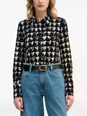 Sisley Houndstooth Buttoned Shirt