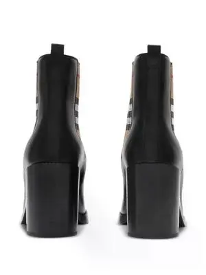 Burberry Leather Hampstead Heel Boots