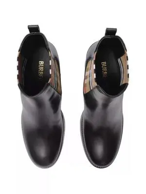 Burberry Leather Hampstead Heel Boots