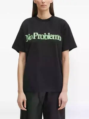 NO PROBLEMO Embroidered T-shirt - Black