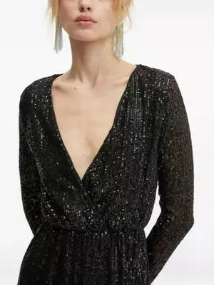 MORGAN Sequin-embellished Wrap Mini Dress