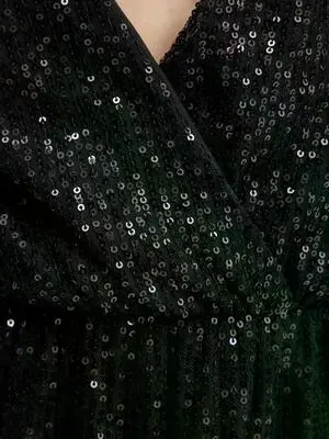 MORGAN Sequin-embellished Wrap Mini Dress