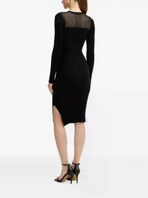 MORGAN Striped Ribbed Dress