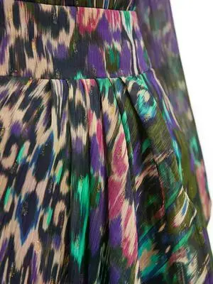 MORGAN Jary Floral-printed Pleated Midi Skirt