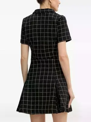 MORGAN Check-pattern Button-up Mini Dress