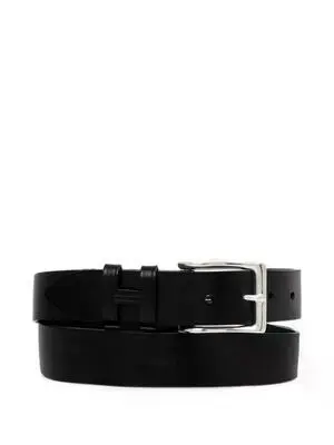HACKETT  H-buckle Leather Belt - Black