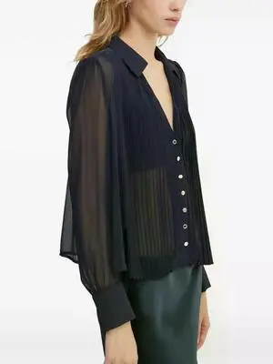 MORGAN Pleated Buttoned Blouse
