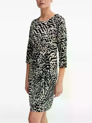 MORGAN Reol Animal-print Knotted Mini Dress