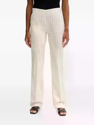 MORGAN Striped Trousers - Neutrals