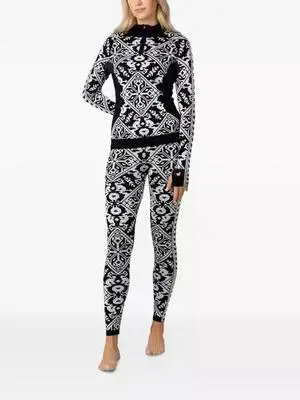 Kari Traa Saga Geometric-pattern Half-zip Base Layer