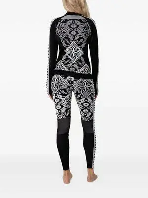 Kari Traa Saga Geometric-pattern Half-zip Base Layer
