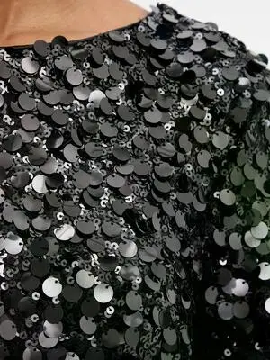 HAVEONE Sequin-embellished Short-sleeve Top