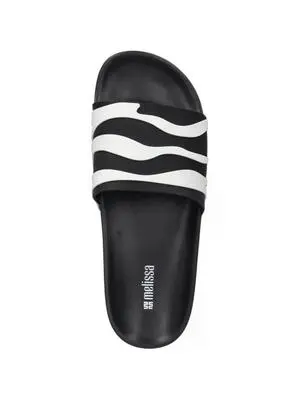 Melissa Zebra-print Slides