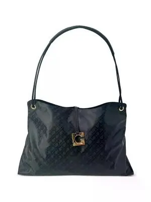 GHERARDINI Monogram-print Logo-plaque Shoulder Bag - Grey