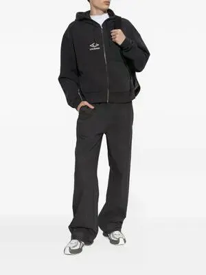 UMBRO Logo-embroidered Zip-up Hoodie