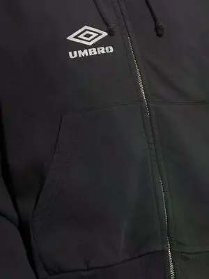 UMBRO Logo-embroidered Zip-up Hoodie