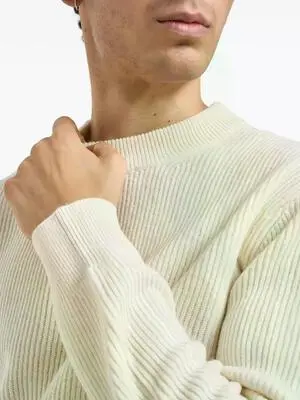 LES DEUX Crewneck Ribbed-knit Sweater