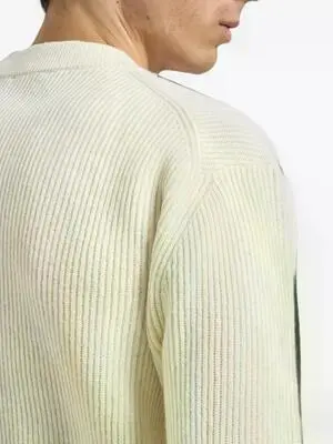 LES DEUX Crewneck Ribbed-knit Sweater