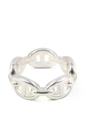 Hermès 2020s Pm Chaine D'ancre Enchainee Ring - Silver