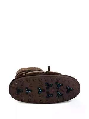 BALDININI Shearling-trim Lace-up Boots