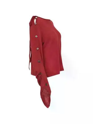 Y’s Button-up Boat-neck Sweater