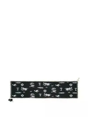 RENLI SU Angel-print Knit Scarf - Grey
