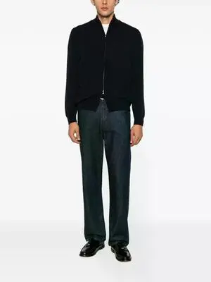 Corneliani Zip-up High-neck Sweater - Blue