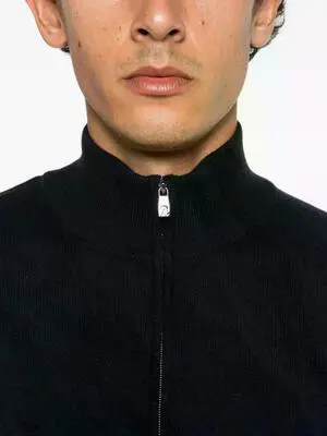 Corneliani Zip-up High-neck Sweater - Blue