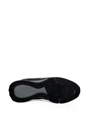 BALDININI Shearling-lined Grained Leather Sneakers